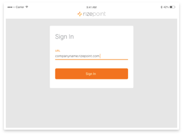 Signing into Mobile Auditor – Rizepoint