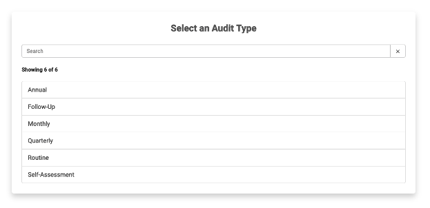 Mobile Auditor - Start an Audit – Rizepoint
